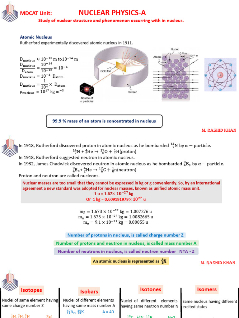 Nuclear Physics 2025 (A+b) | PDF | Atomic Nucleus | Radioactive Decay