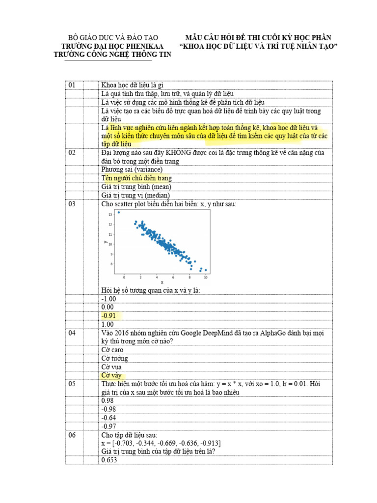 Final Exam Sample Questions | PDF