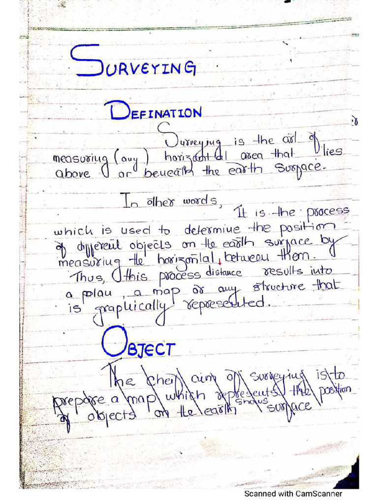 Surveying Notes | PDF