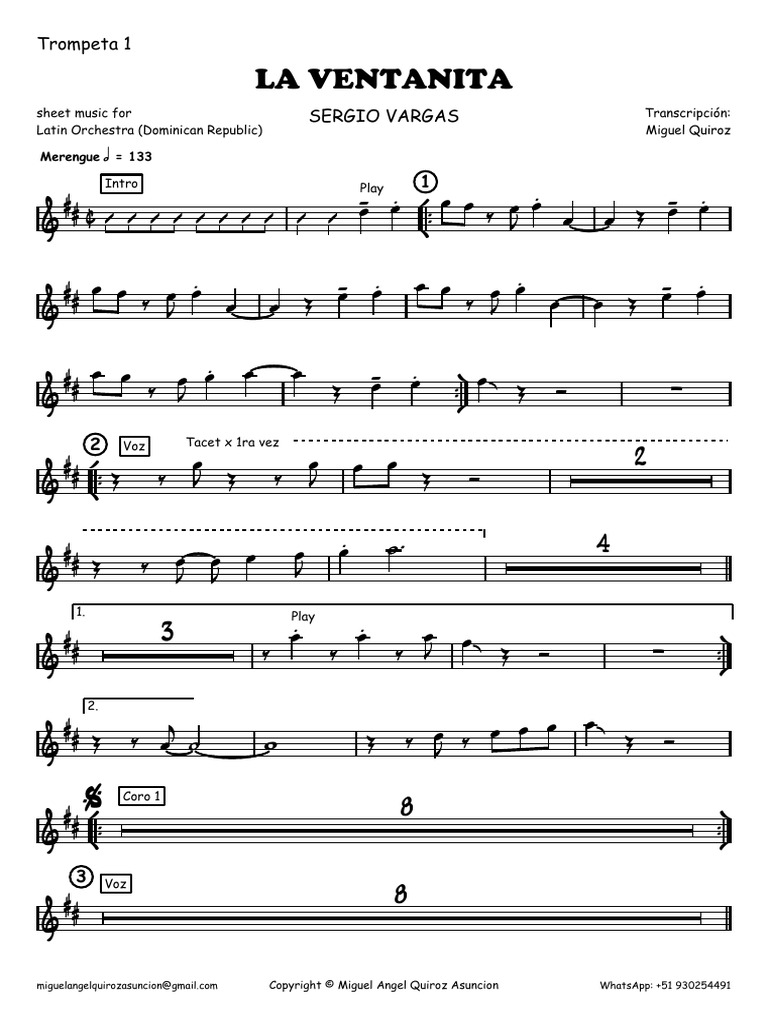 Sergio Vargas - La Ventanita Trompeta | PDF