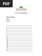 Lista de Presenca - Modelo | PDF