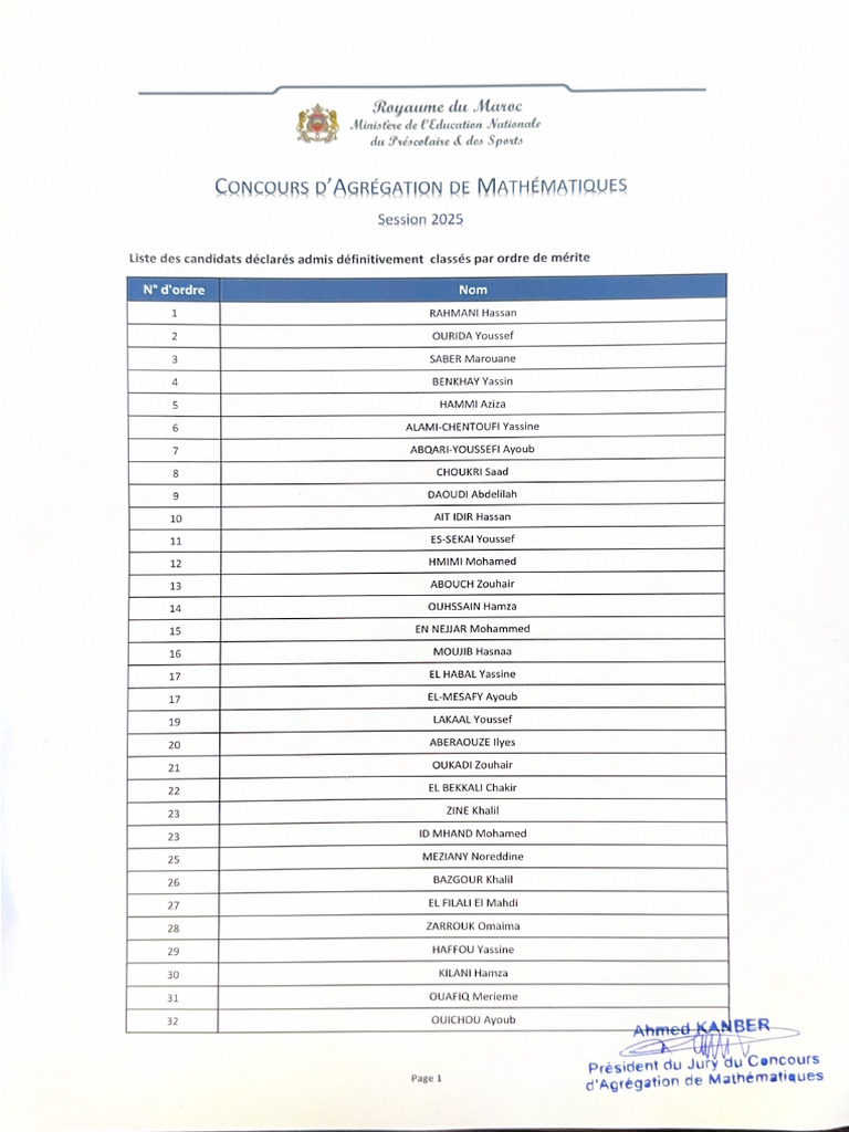 Candidats-Admis-Agreg-Maths-2025 (1) - 250703 - 115320 | PDF