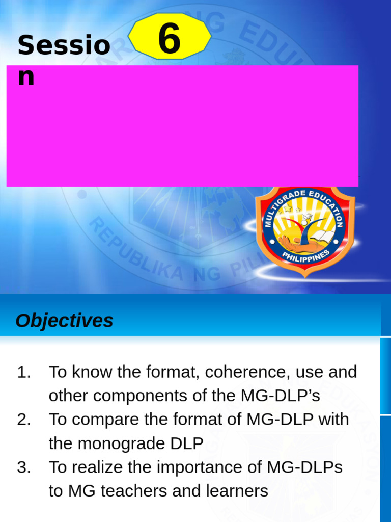 Session 6 Walkthrough of MG The Integrated Multigrade Daily Lesson Plan ...