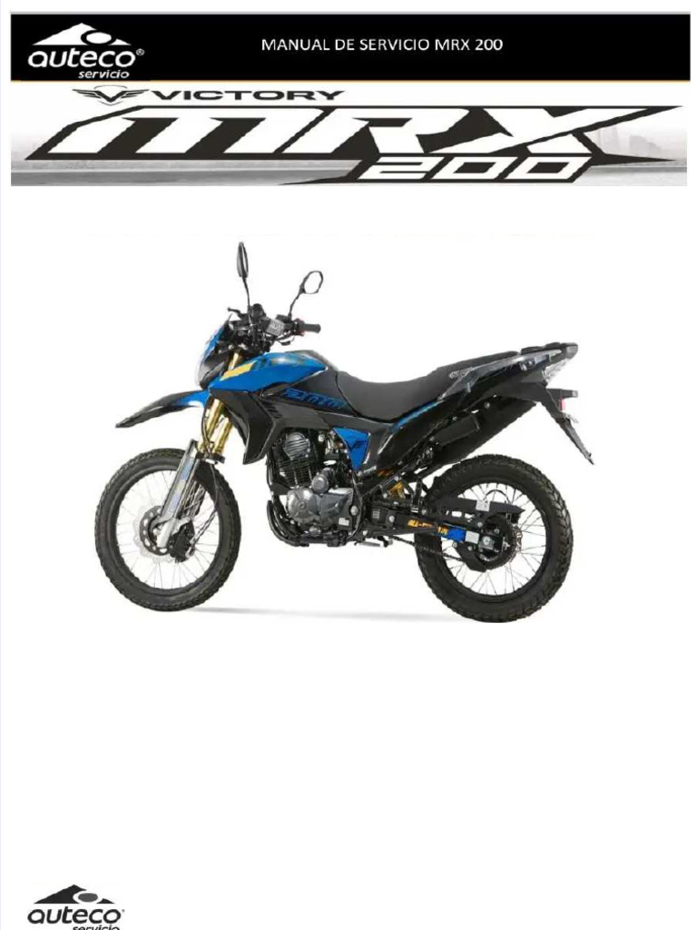 Manual de Mantenimiento Moto MRT 200 | PDF | Tornillo | Rodamiento ...