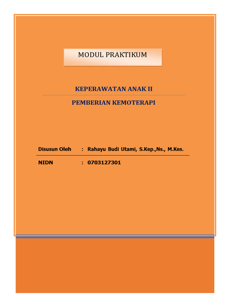 Pemberian Kemoterapi pada Anak | PDF