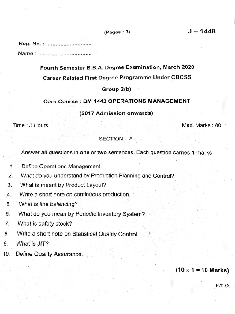 Operations Management | PDF
