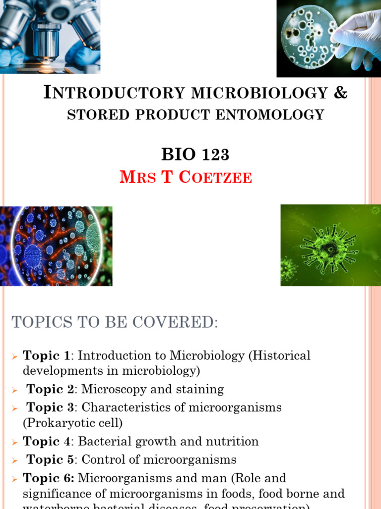 Introductory Microbiology Overview | PDF | Cell (Biology) | Microorganism
