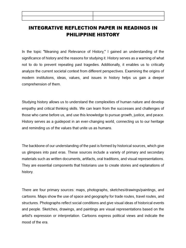 Reflection on Philippine History Insights | PDF | Taxes | Governance