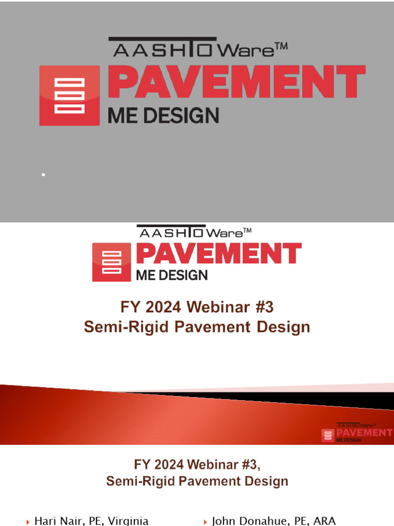 FY2024 Webinar 3 Semi-Rigid Pavement Design | PDF | Strength Of ...