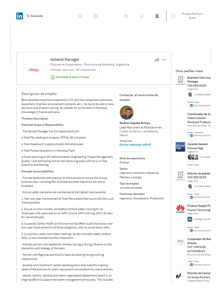 General Manager Role at Flowserve | PDF | Supply Chain | Leadership