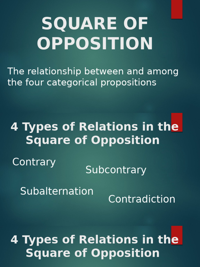 Understanding the Square of Opposition | PDF | Philosophical ...