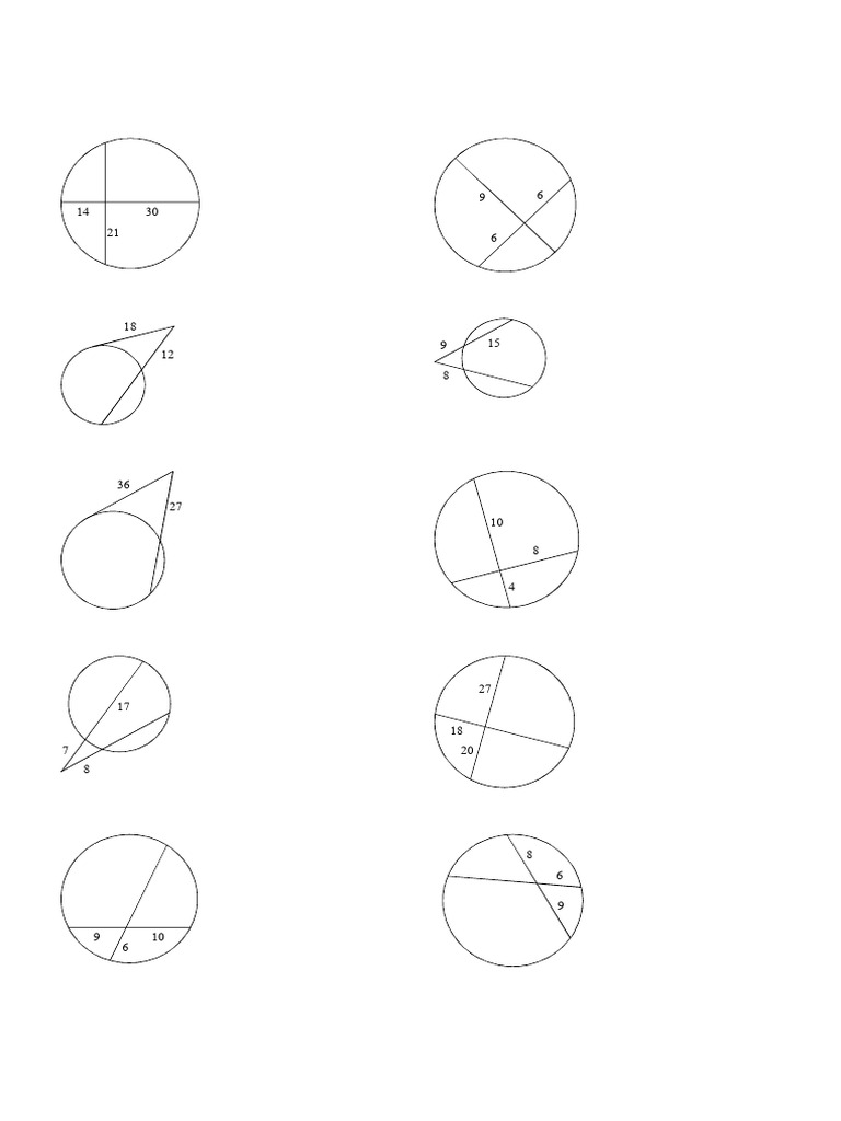 Applications of Similarity in Circle | PDF | Euclidean Plane Geometry ...
