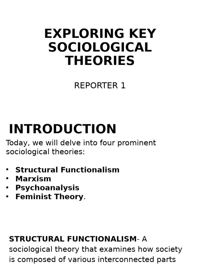 Exploring Key Sociological Theories | PDF