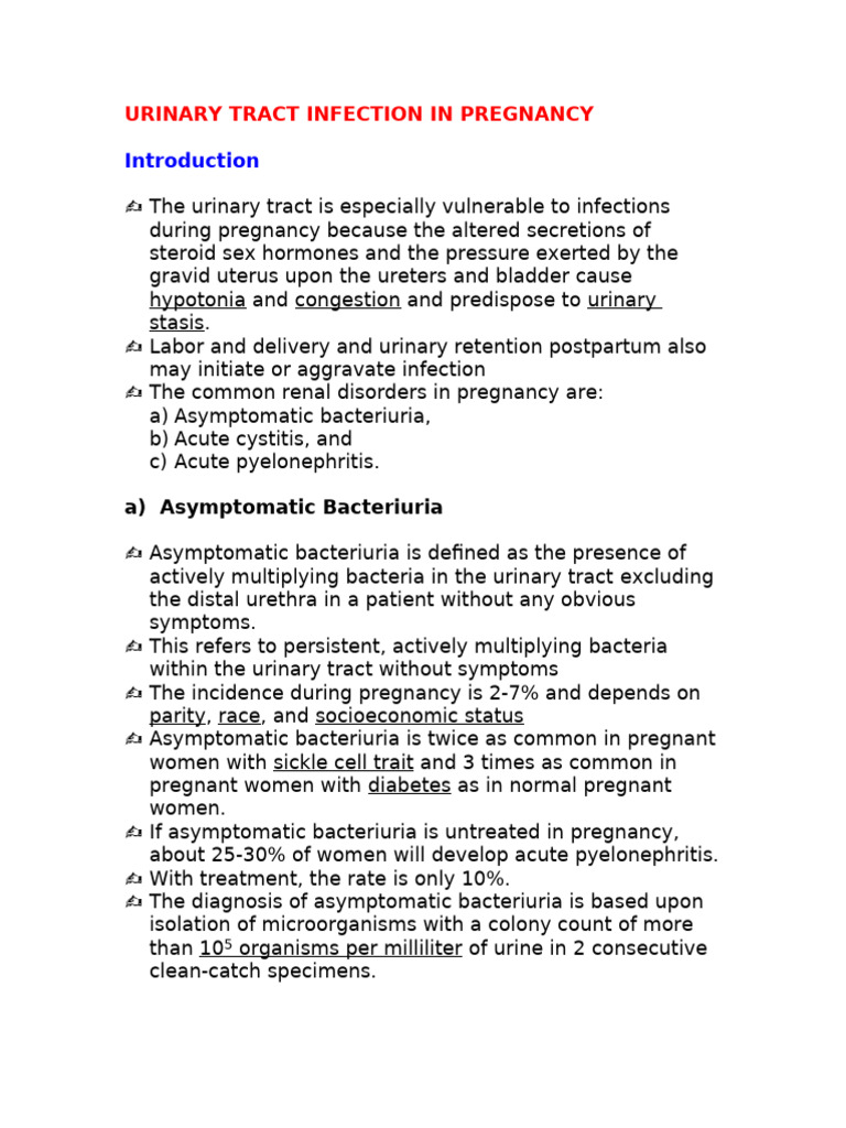 Urinary Tract Infections in Pregnancy | PDF | Urinary Tract Infection ...