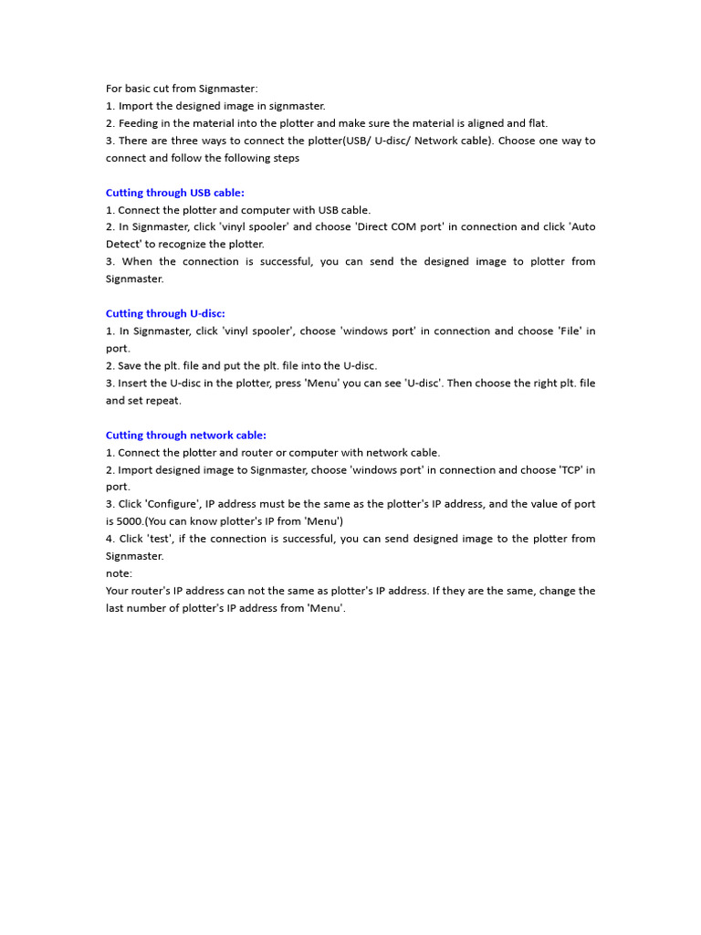 Signmaster Basic Cutting Guide | PDF