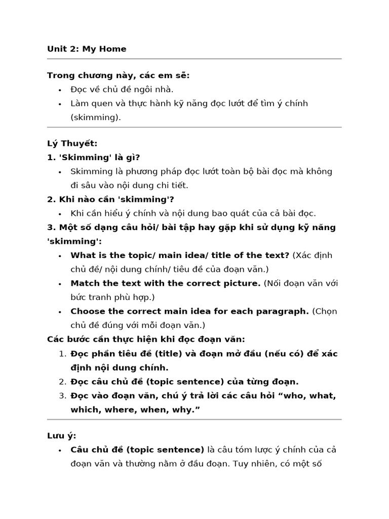 R.G6 - Unit 2 - My House | PDF