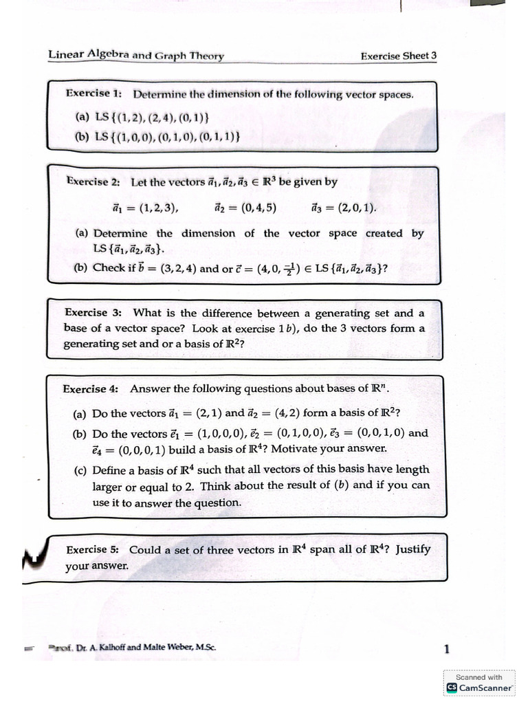 Linear Algebra 3-7 | PDF