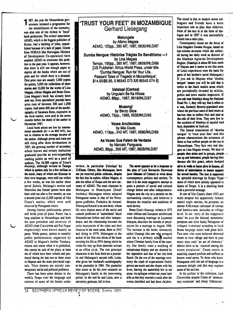 Trust Your Feet in Mozambique | PDF