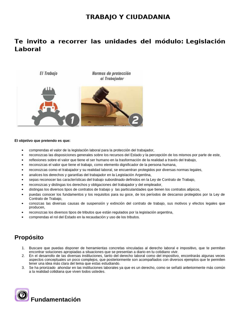 Trabajo y Normas de Proteccion Del Trabajador 1 | PDF | Derecho laboral | Salario