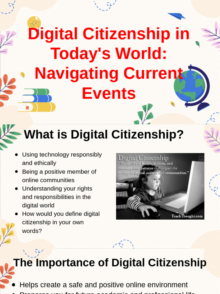 Digital Citizenship and Current Events | PDF | Intelligence (AI ...