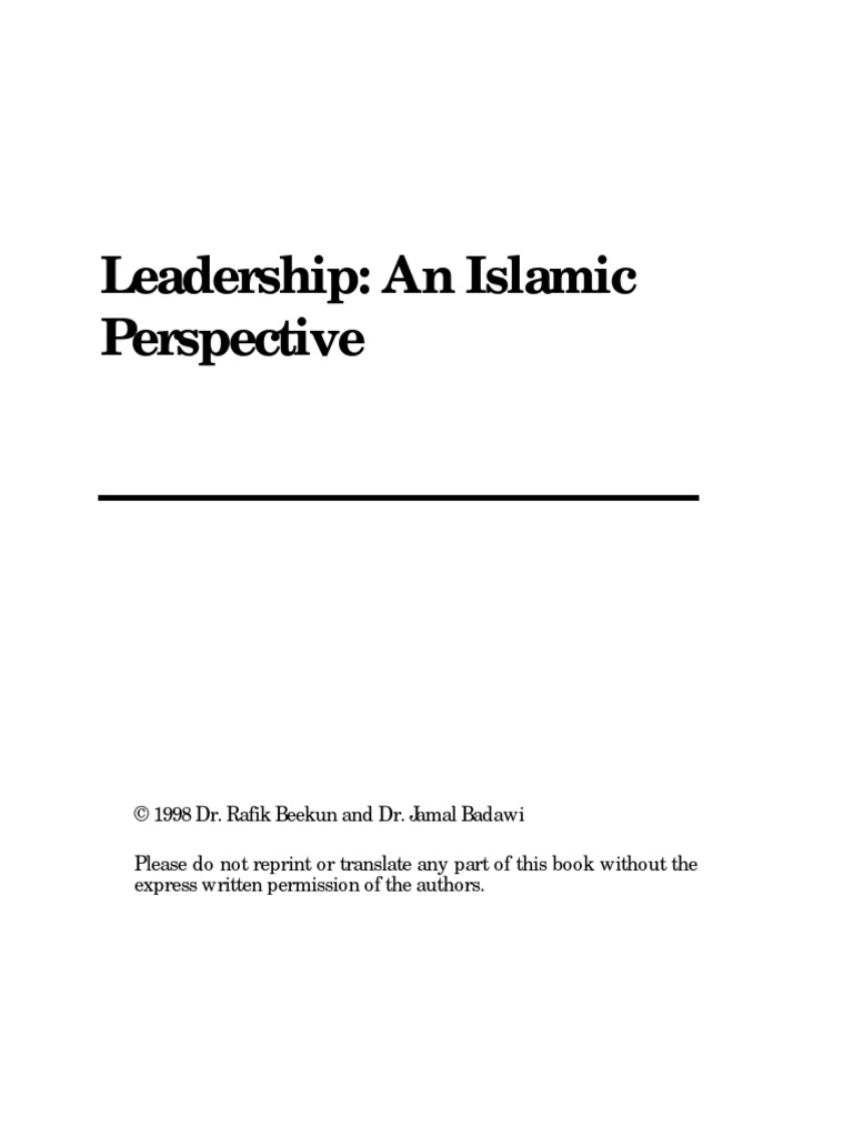 Islamic Leadership Principles Explained | PDF | Prophets And Messengers ...