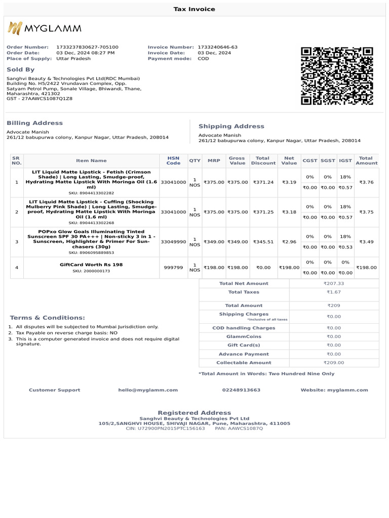 Sold By: Tax Invoice | PDF | Payments | Taxes
