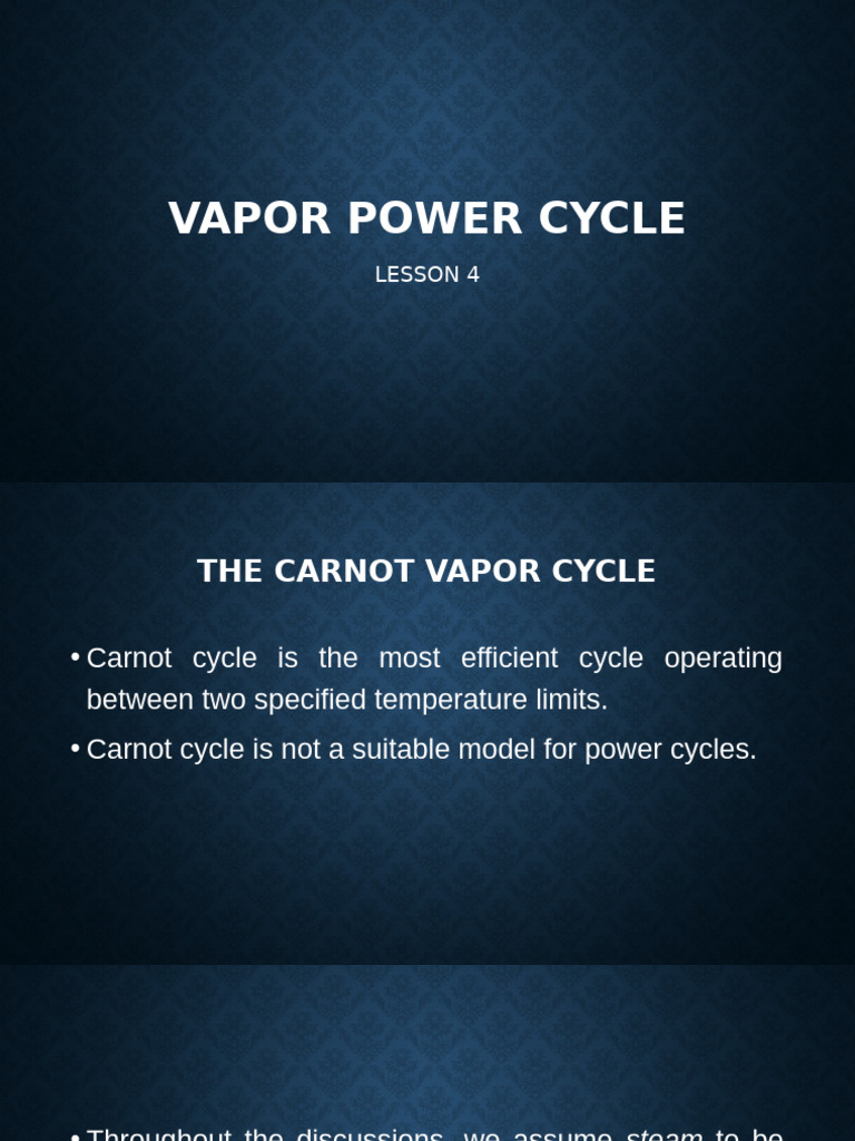 L 4 Vapor Power Cycle | PDF | Steam | Boiler