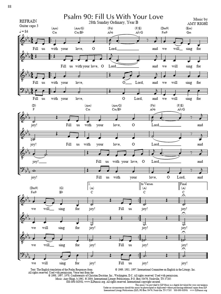 Fill Us With Your Love - Amy Gtr | PDF | Christian Worship And Liturgy