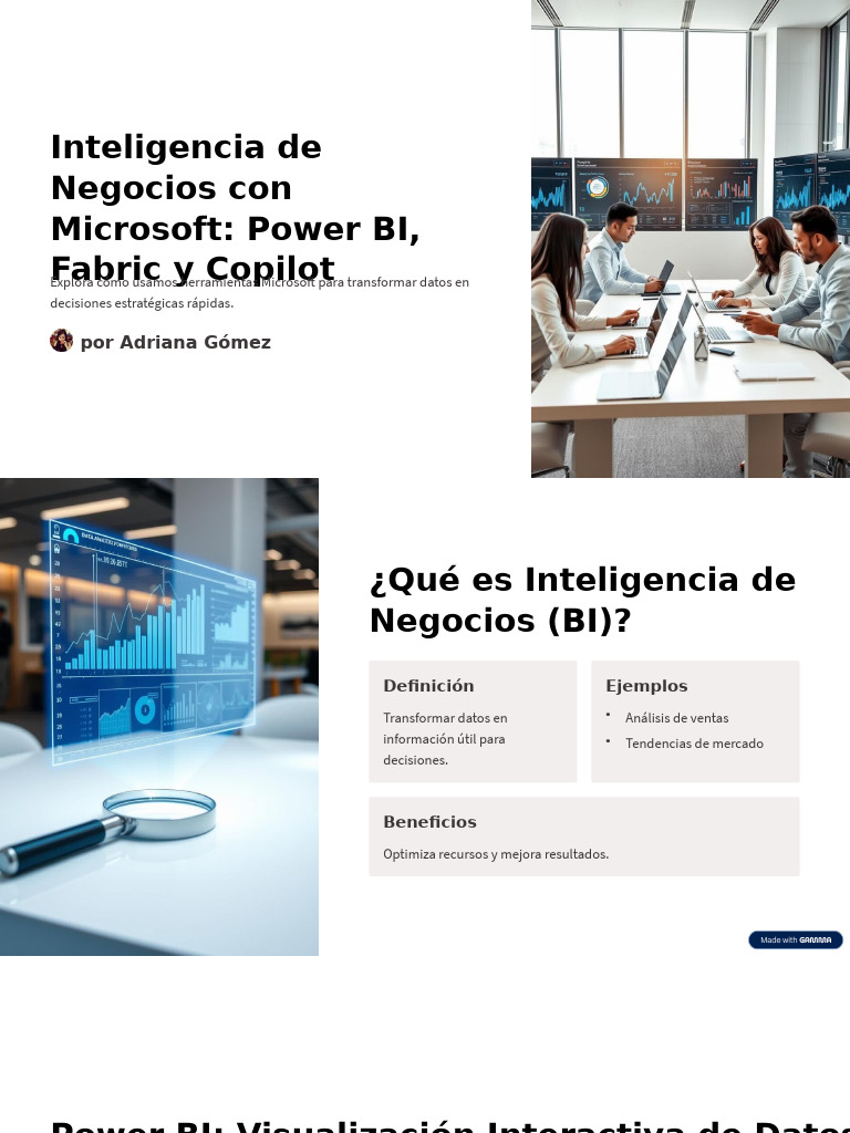 Inteligencia de Negocios Con Microsoft Power BI Fabric y Copilot | PDF | Microsoft ...