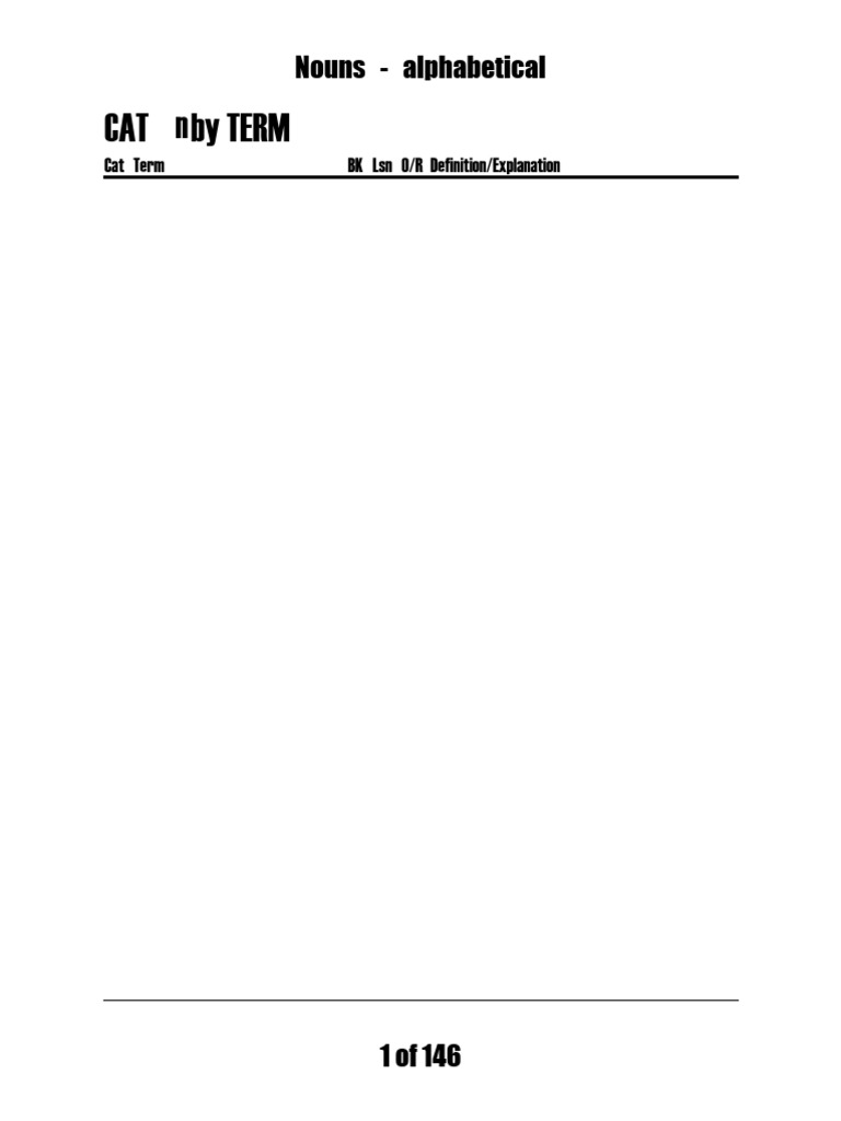 Nouns Alpha | PDF | Celsius | Non Commissioned Officer