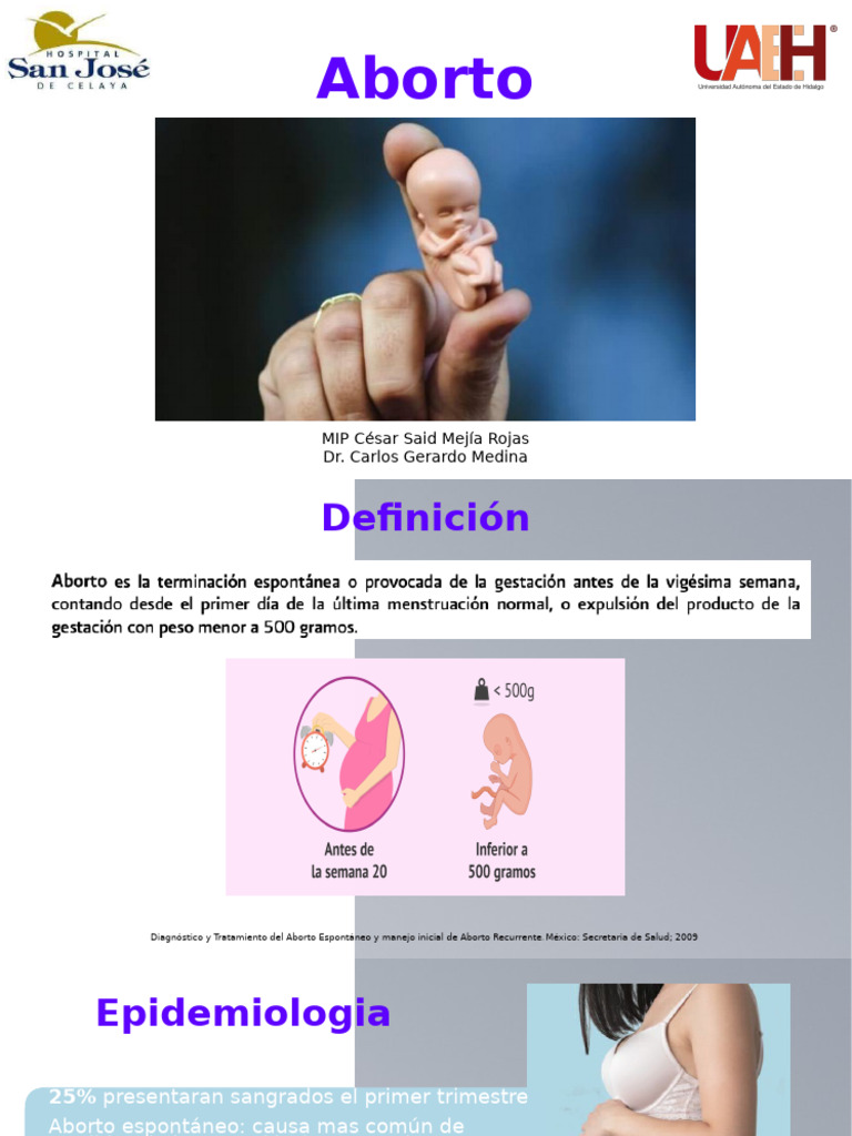 Aborto: Diagnóstico y Tratamiento | PDF | Aborto | Aborto espontáneo