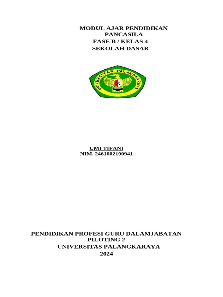 Modul Ajar Pancasila Umi | PDF