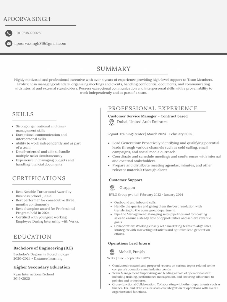 CV@Apoorva | PDF