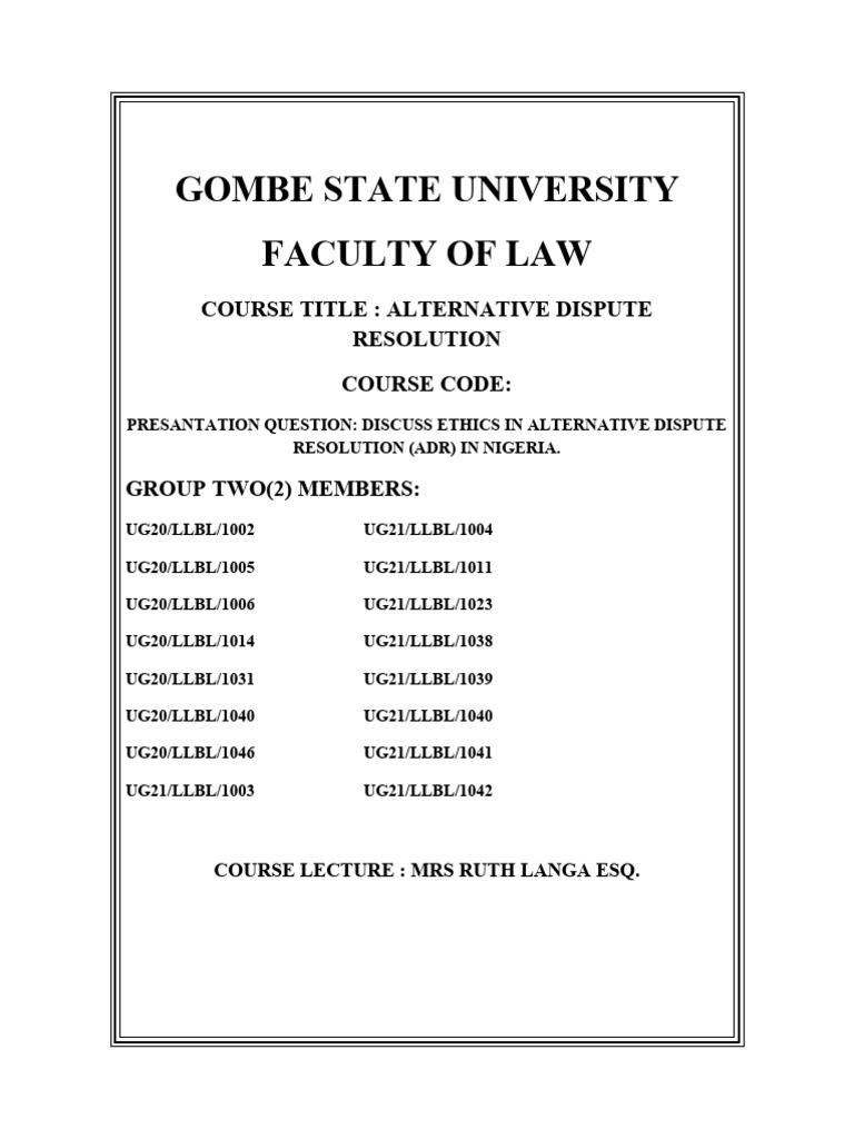 Adr Assignment For Approval | PDF | Alternative Dispute Resolution | Mediation