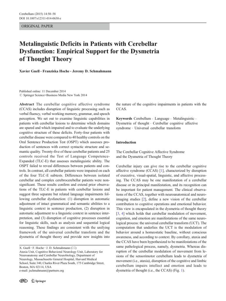 2015 Metalinguistic Deficits in Patients With Cerebellar Dysfunction ...