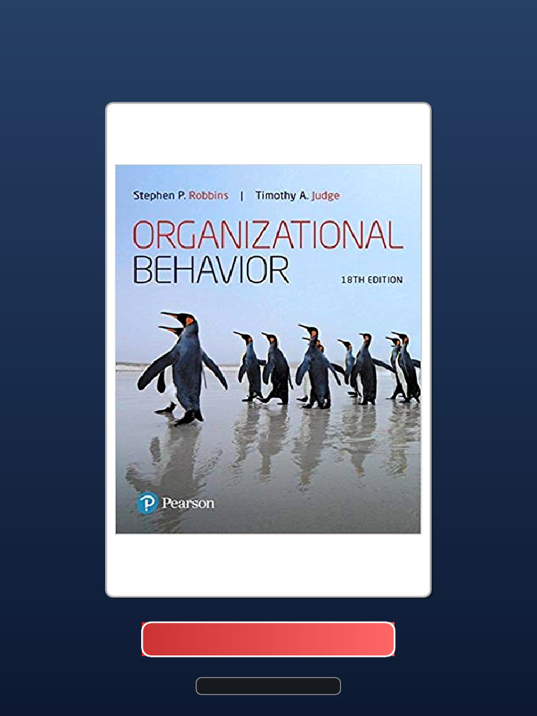 Organizational Behavior 18th Edition by Stephen P Robbins Ebook and ...