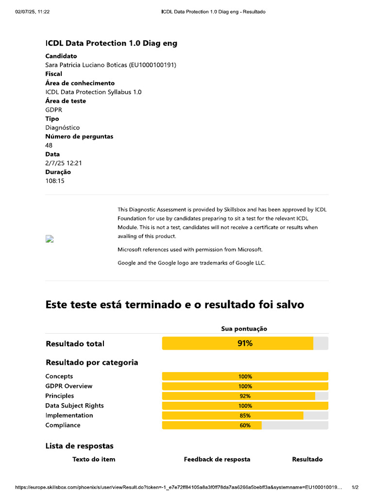 Data Protection Test | PDF