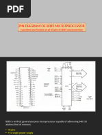 Pin Diagram of 8085 | PDF | Input/Output | Electronics