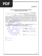 DRDO Obc Declaration | PDF