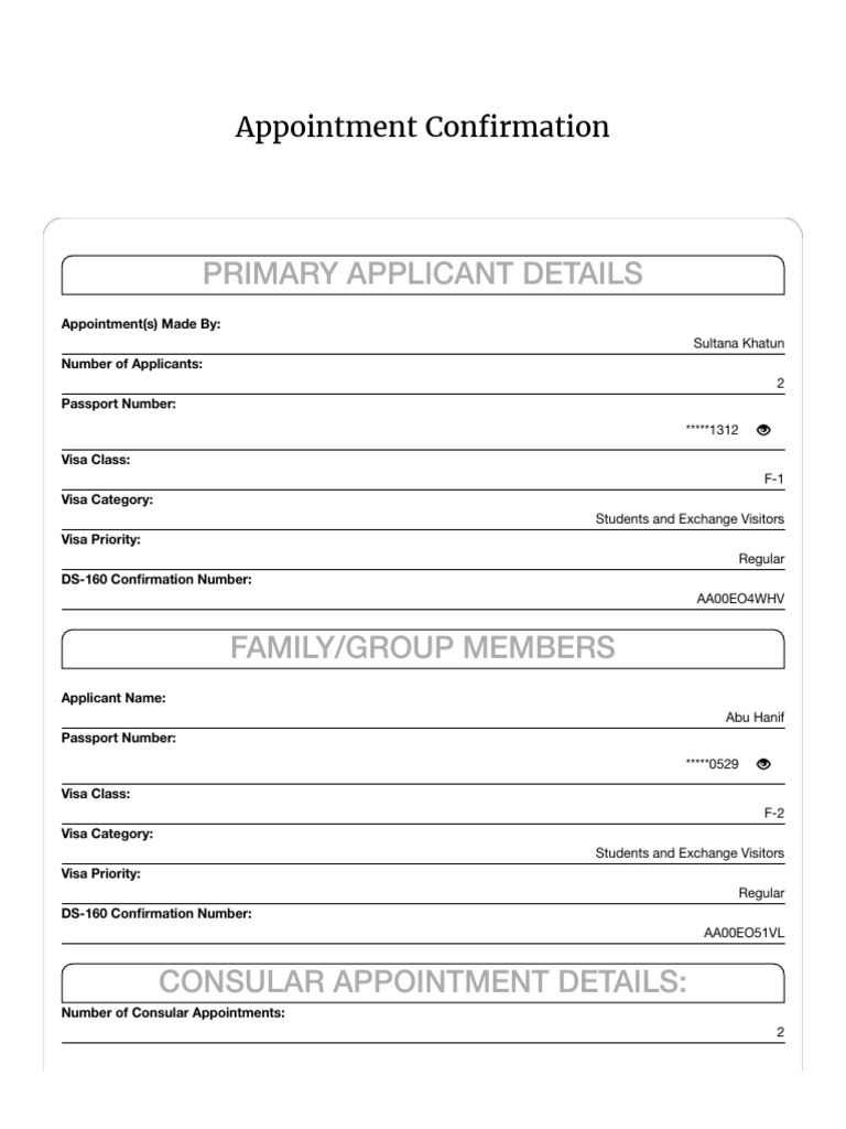 Appointment Confirmation Sulatans | PDF | Travel Visa | Consul ...
