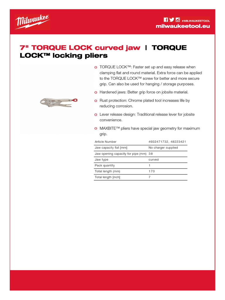 7 Torque Lock Curved Jaw | PDF