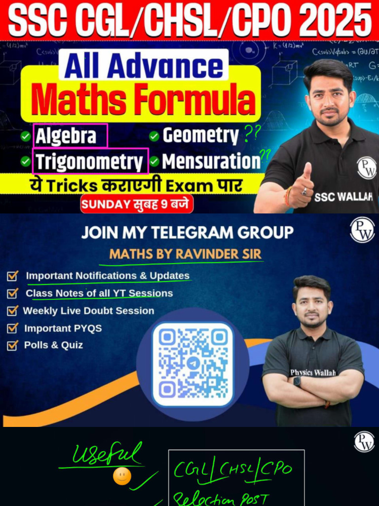 SSC All Advance Maths Formula New - Compressed | PDF