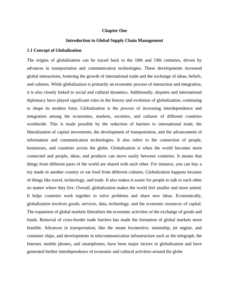 Global Supply Chain Management Module | PDF | Supply Chain | Globalization