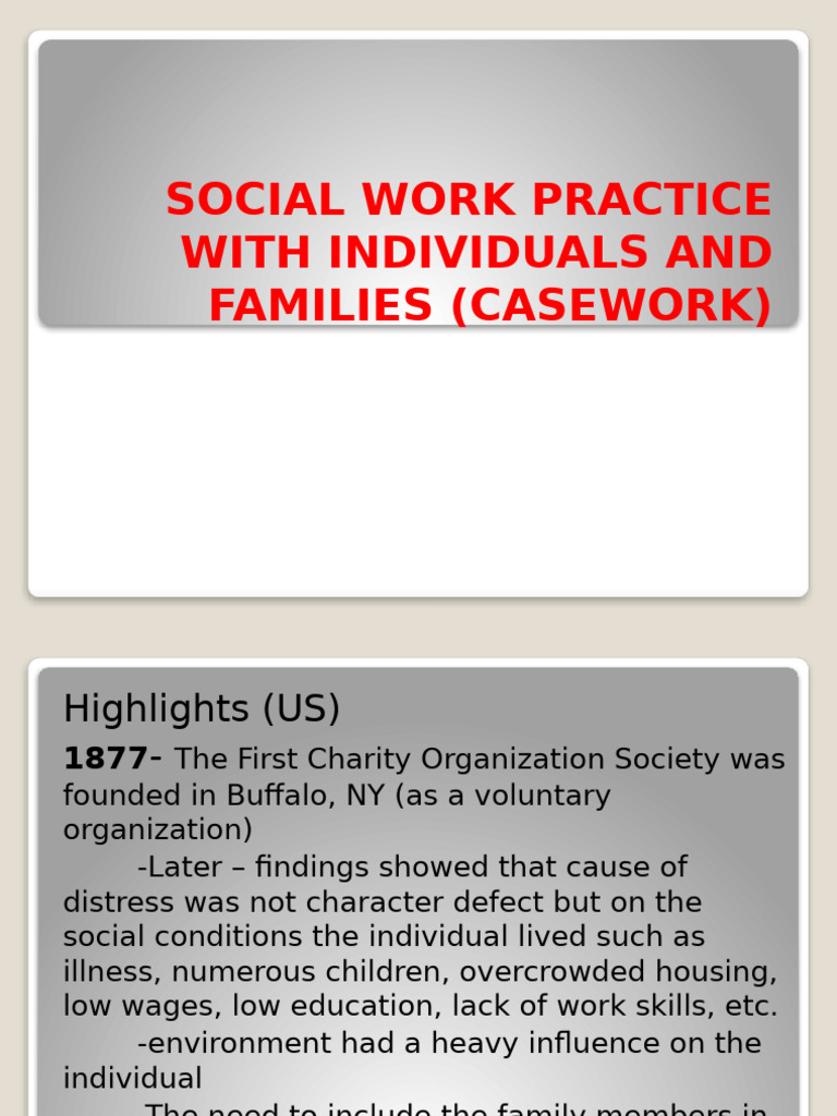 Social Work Practice With Individuals and Families | PDF | Social Work | Evaluation