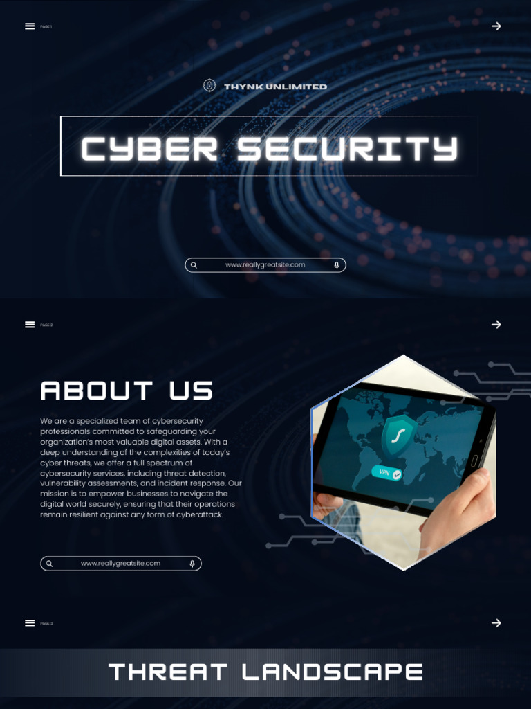 Black Navy Futuristic Modern Cybersecurity Presentation | PDF ...