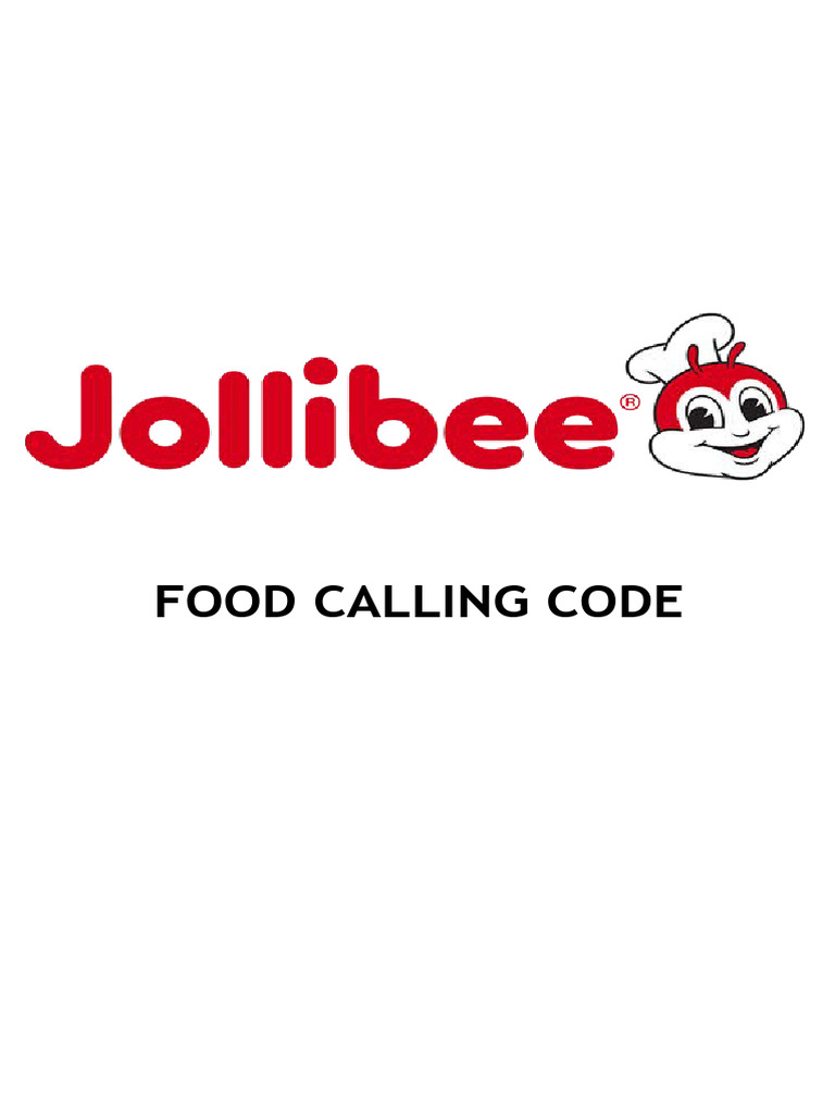 Jollibee Food Calling Code | PDF | Foods | Food Industry