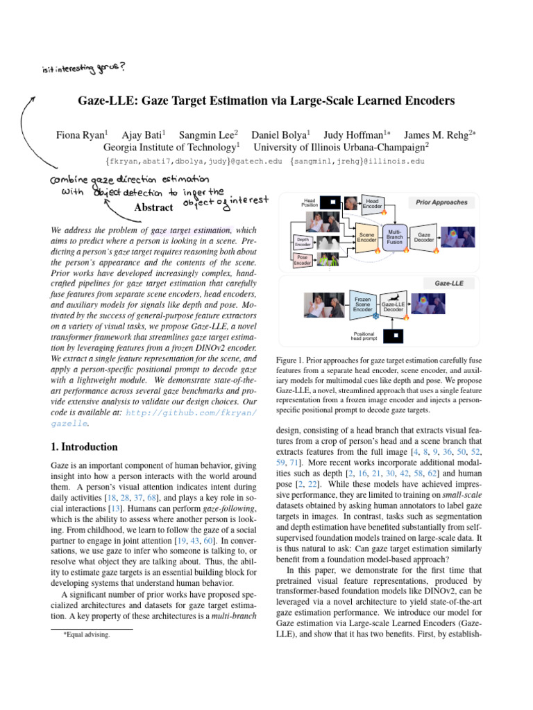 Gaze-LLE: Efficient Gaze Estimation Model | PDF | Artificial ...