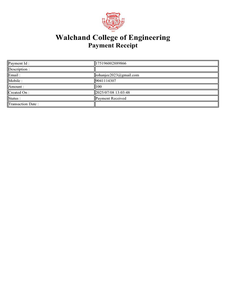 Payment Receipt | PDF