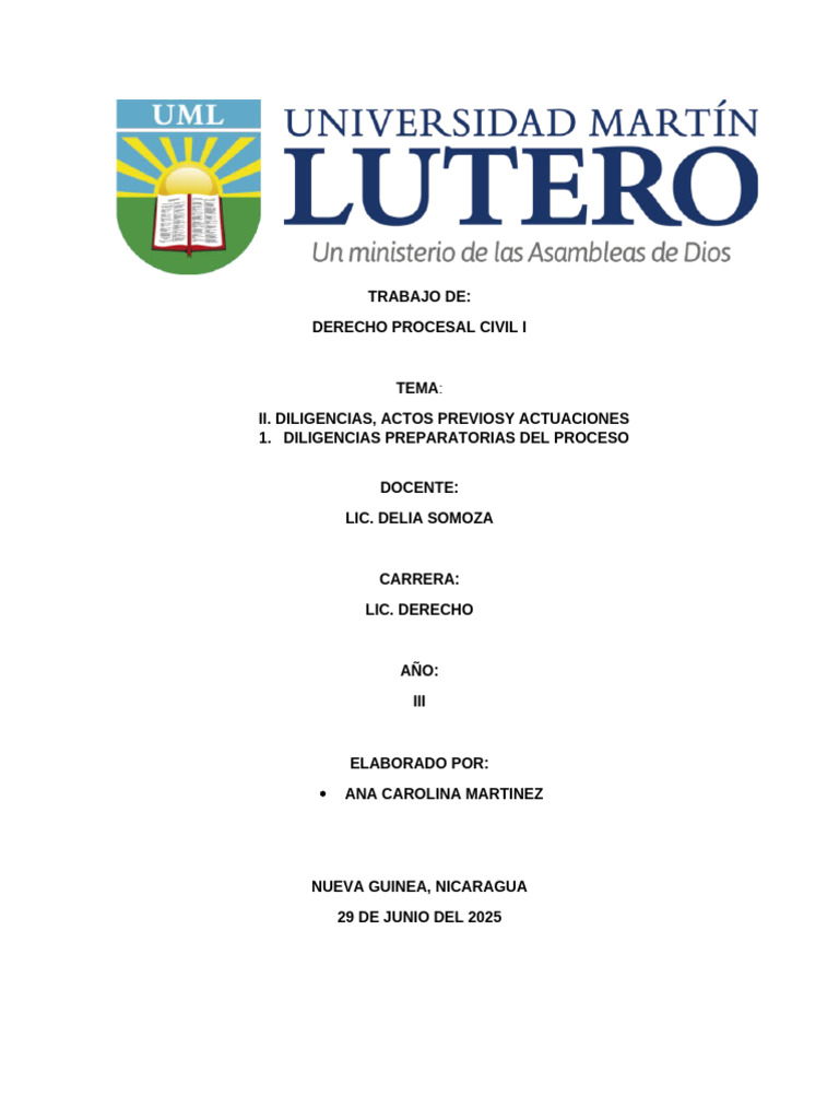 Diligencias Preparatorias Del Proceso | PDF | Evidencia (ley) | Ley procesal
