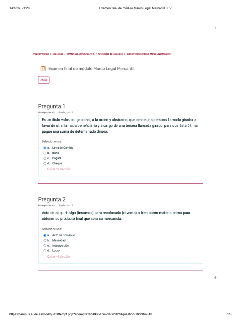 Examen Final: Marco Legal Mercantil | PDF | Sociedad de responsabilidad ...